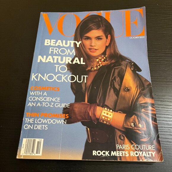 Vogue | Other | Vogue Magazine October 99 Cindy Crawford Demarchelier ...